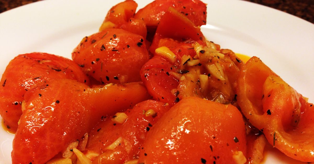 Quick Appetizer: Garlic Sautéed Tomatoes Recipe by kohinur