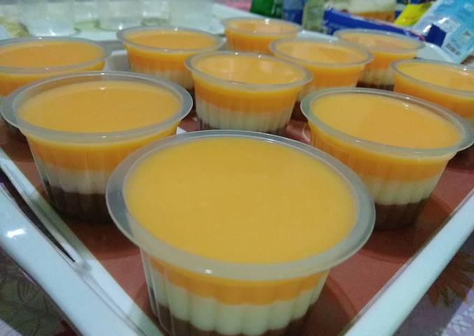 Resep Puding 3 Rasa oleh Mustika Eva - Cookpad