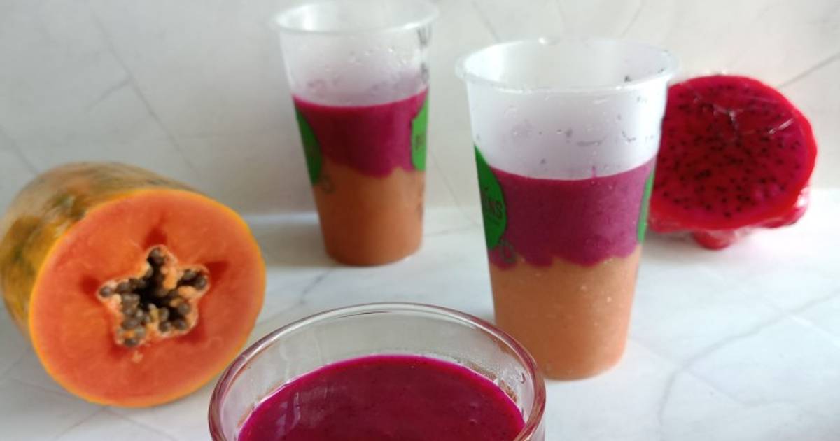 125 resep smoothie buah naga dan granola dan pisang enak dan mudah ...