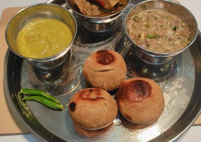 Litti chokha with mutton stew Recipe by almas.fatima - Cookpad