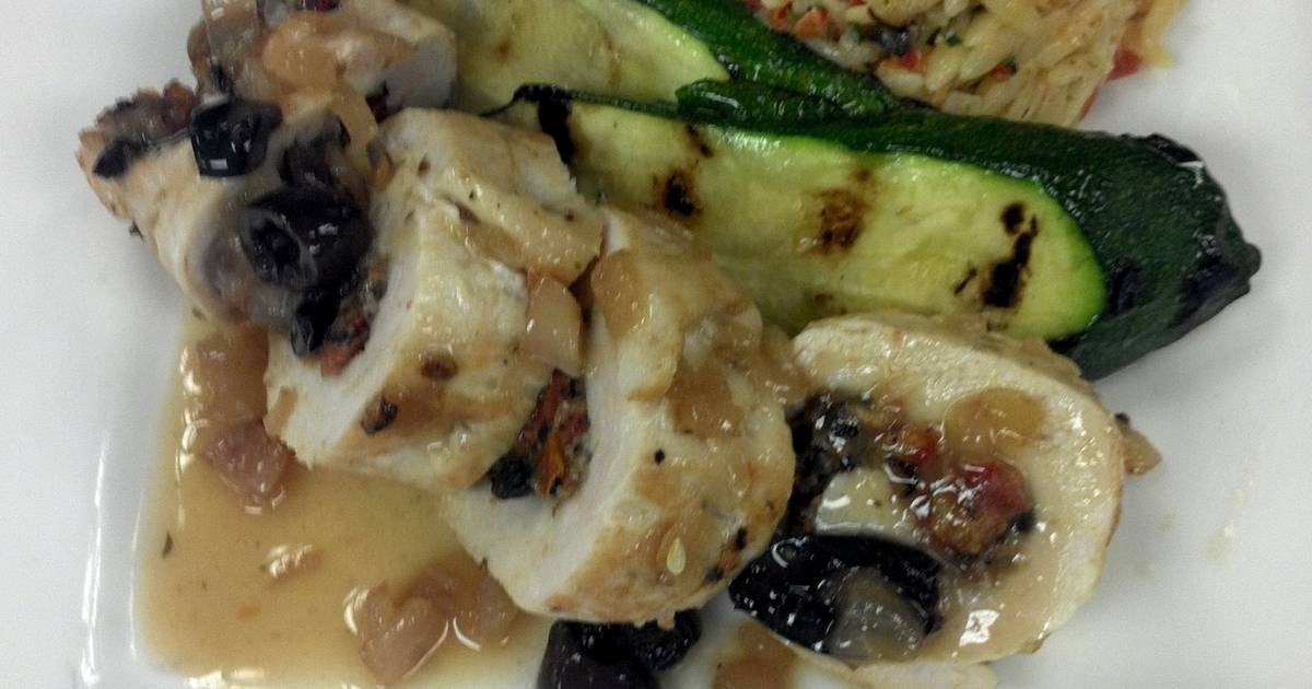GREEK CHICKEN ROULADES WITH WHITE WINE SAUCE Recipe by clements - Cookpad