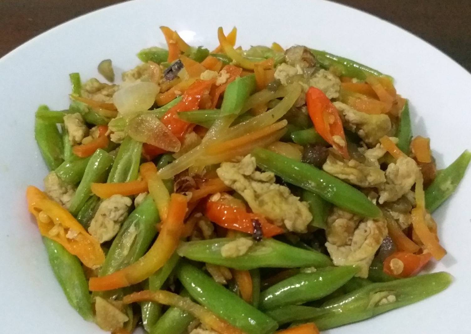Resep Tumis Buncis Telur oleh Rizki Nurfaizah - Cookpad
