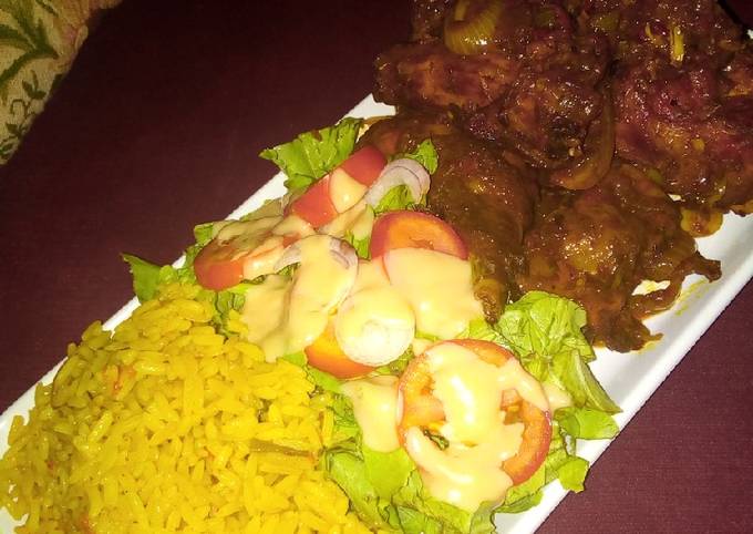 Jollof Rice Salad + Pepper chicken girki daga Jauhar Mukhtar Yusuf ...