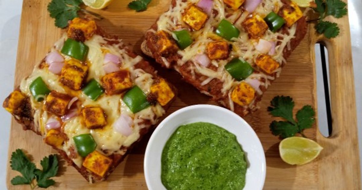 Paneer Tikka Toast Recipe by Pranami Davda - Cookpad