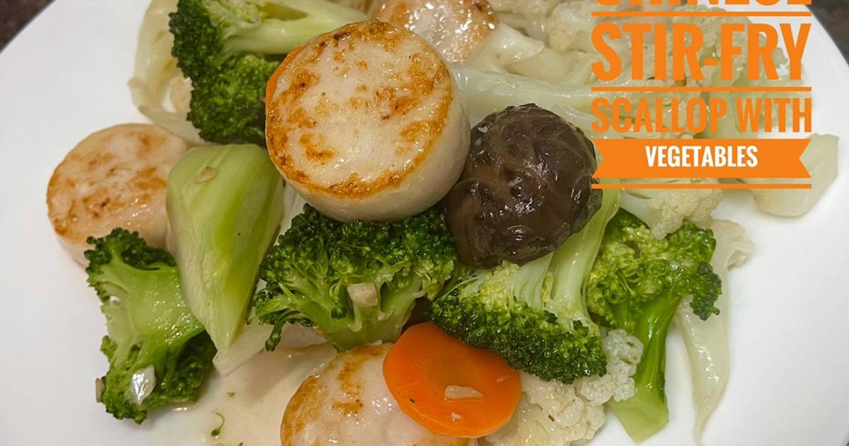 Resep Chinese Stir-fry Scallop with vegetables oleh Tinny Tin Sam - Cookpad