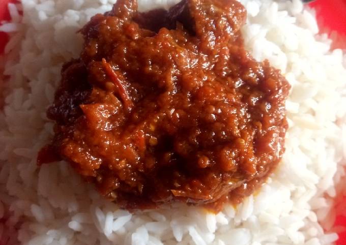 Rice and stew Recipe by teema habeeb - Cookpad