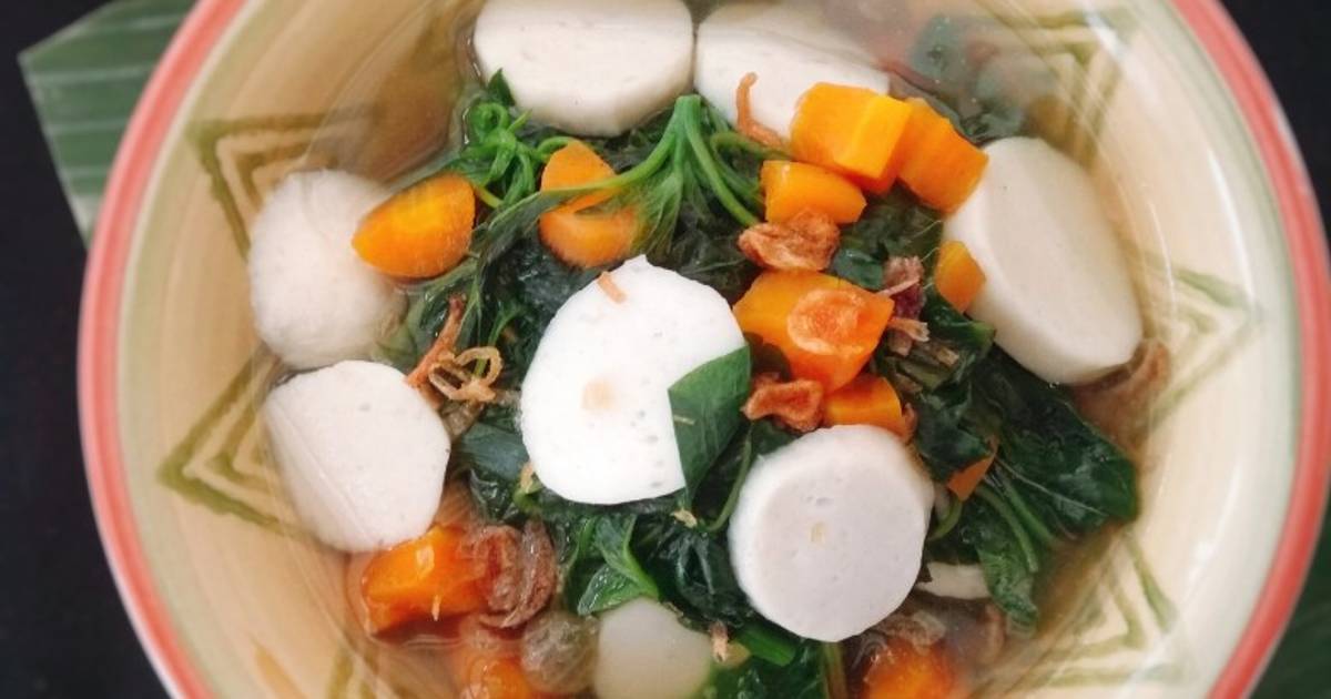 Resep Sup Bayam Bakso Ikan oleh Nay's Kitchen - Cookpad