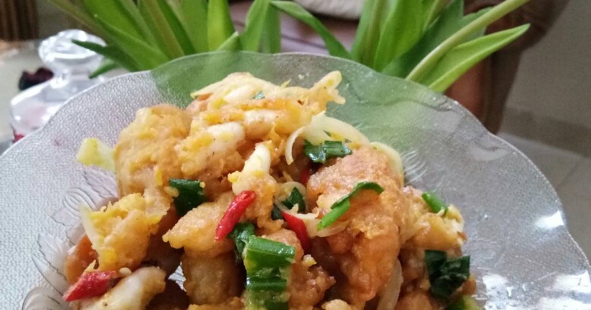 Resep Cumi Tepung Telur Asin oleh Rahminarita - Cookpad