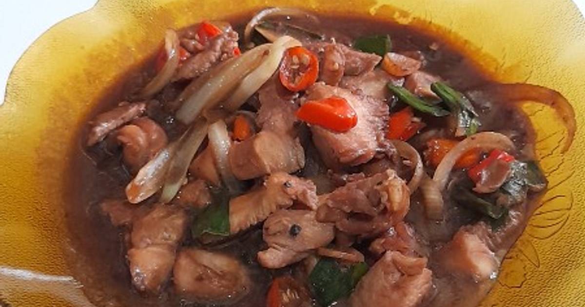 Resep Ayam lada hitam pedas nampol oleh Gita Stefany - Cookpad