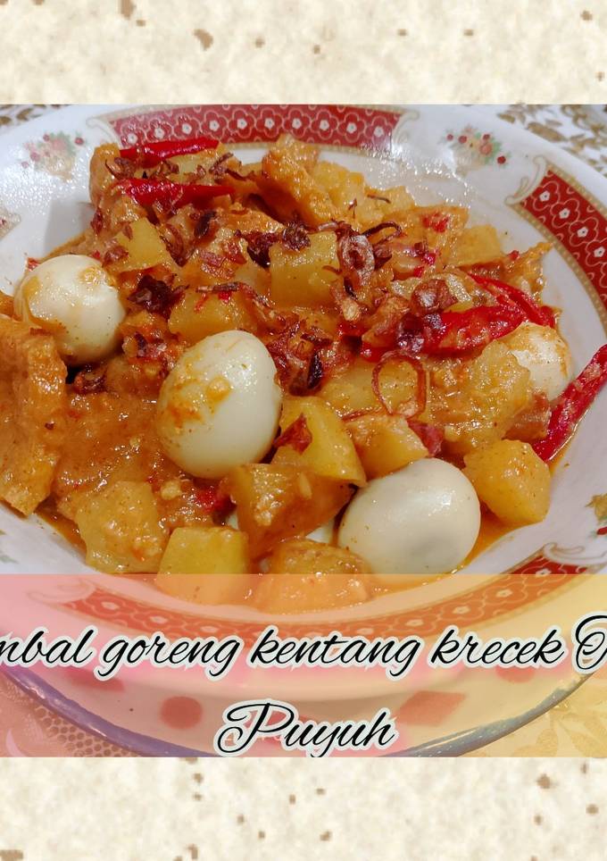 Resep Sambal Goreng Kentang Krecek Telur Puyuh oleh cintokosari - Cookpad