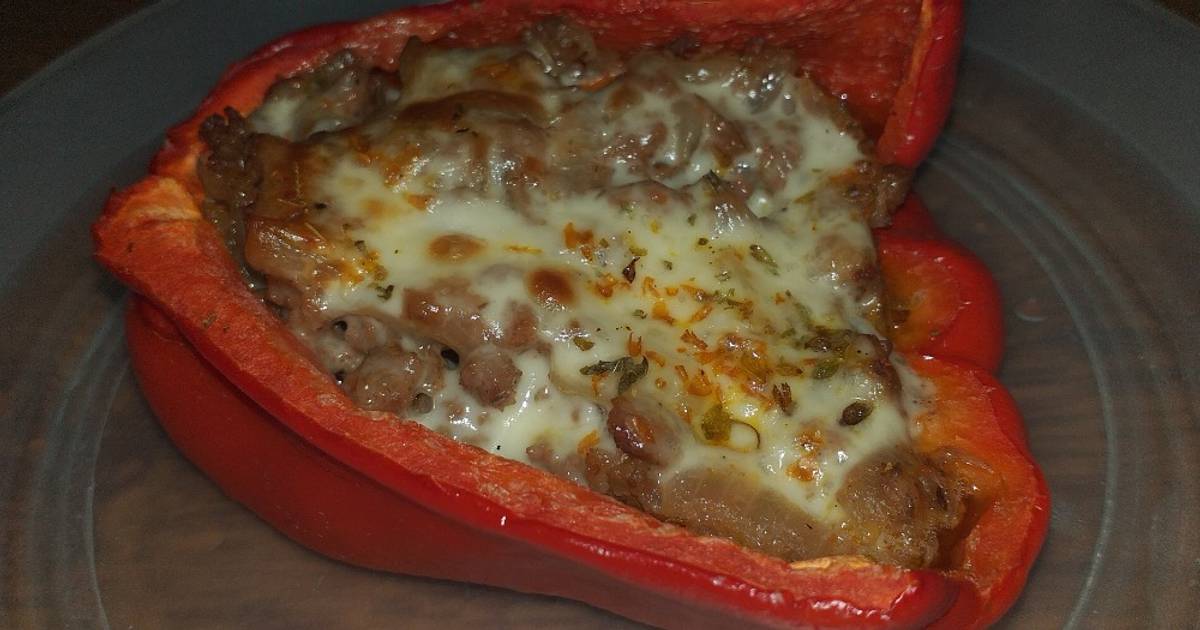 Morrones rellenos con carne picada - 60 recetas caseras- Cookpad