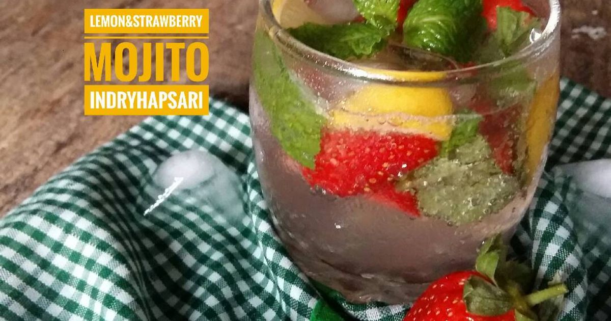 Resep mocktail strawberry lemon rumahan enak dan mudah - Cookpad