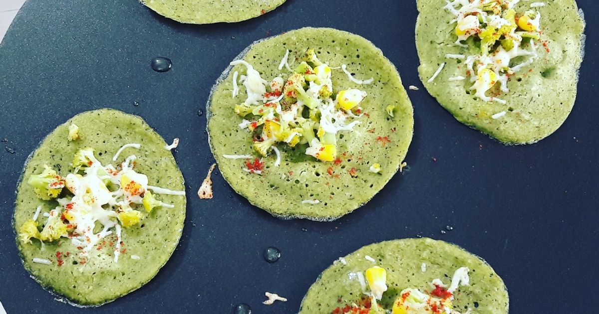 Healthy Green Mini Uttapam Recipe by Bhavika Shrimankar - Cookpad