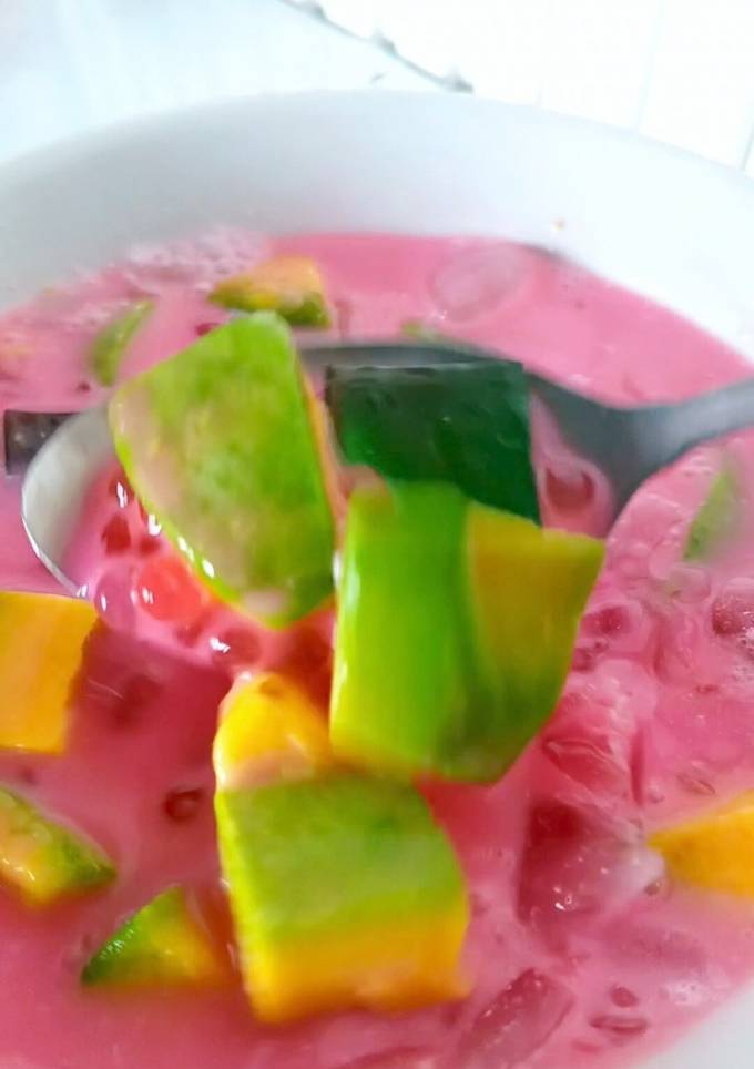 Resep Es sagu mutiara alpukad jely oleh Ny. Indra - Cookpad