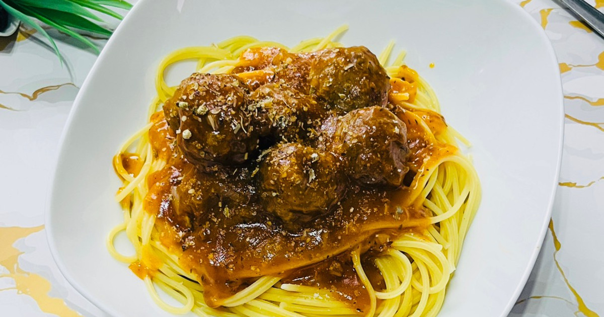 Resep 322. Spaghetti Bolognese Bola Bola Daging [Spaghetti Meatballs ...