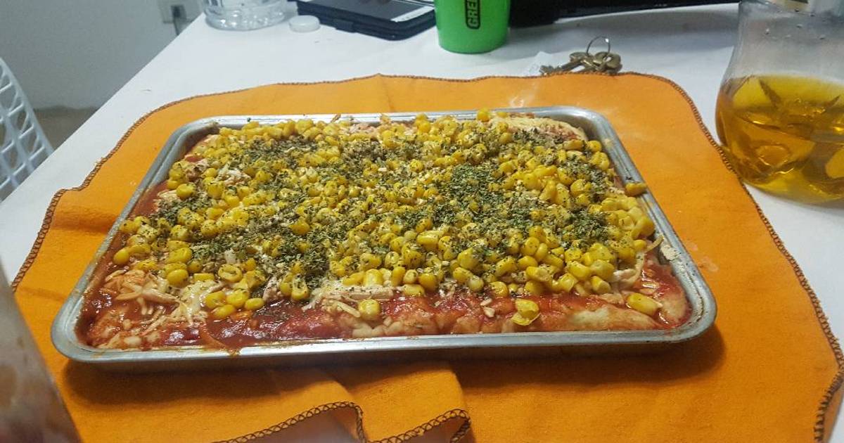 Pizza frango integral Receita por Gabriel Calgaro - Cookpad