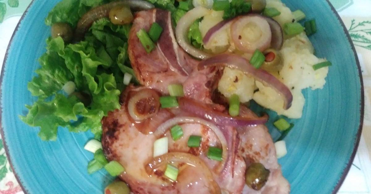 Chuleta de cerdo ahumada - 407 recetas caseras- Cookpad