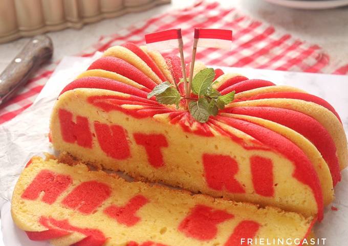 Resep Butter Cake Merah Putih oleh Frielingga Sit - Cookpad