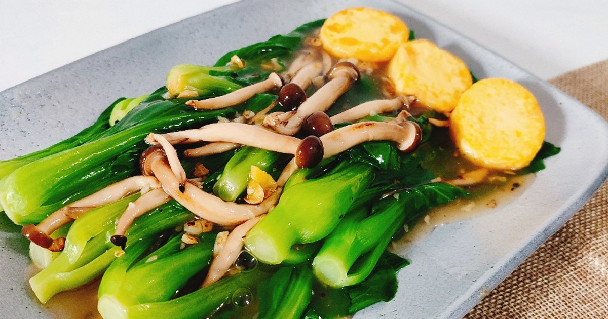 Resep Tumis Baby Pakcoy Jamur Shimeiji oleh Elvy - Cookpad