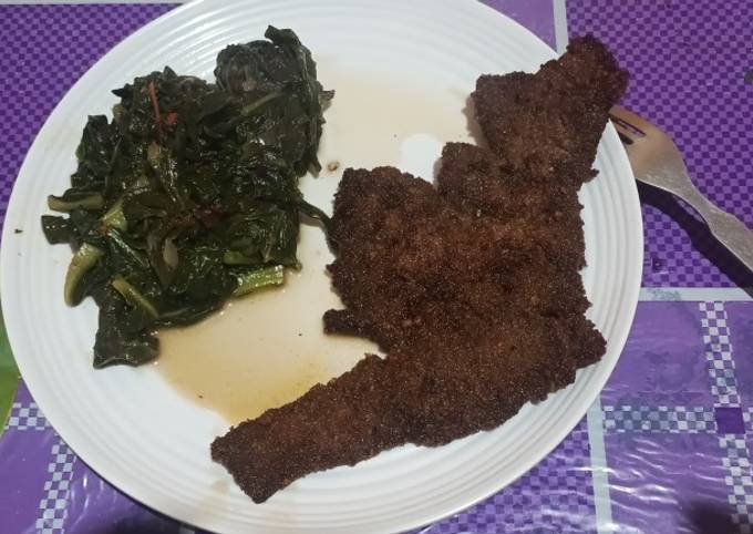 Hígado migado y acelgas fritas Receta de Rose Marye- Cookpad