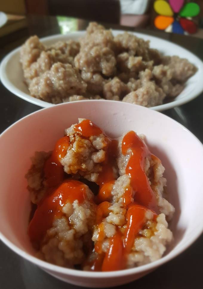 Resep Bakso Kriwil / Pentol Daging Sapi (Cemilan Tinggi Kalori) oleh ...