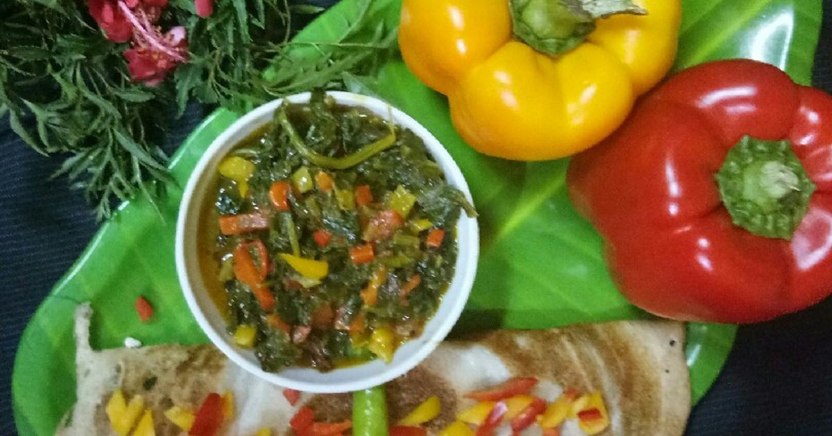 Masala Dosa With Bell Pepper Sabji Recipe by Swathi Bhat P - Cookpad