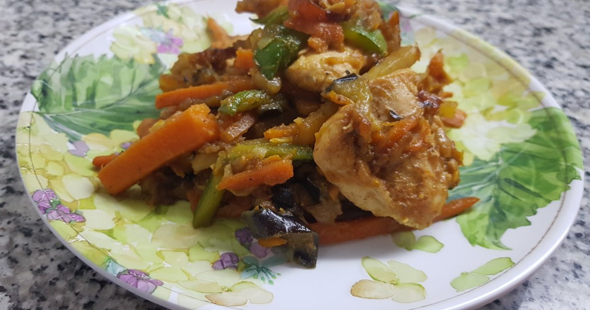Verduras Con Pollo Al Wok Receta de Karen Zubiaurre- Cookpad
