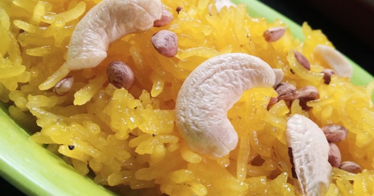 Sweet Yellow Rice (Meethe Peele Chawal) Recipe by deepikasaraswat