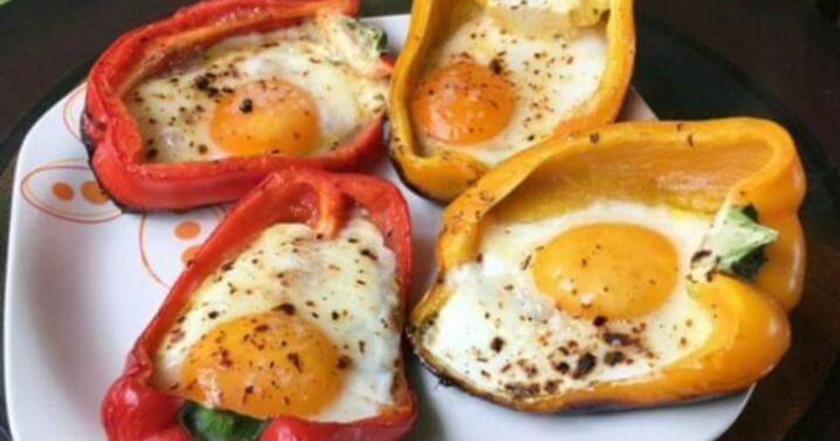 Morrones asados con huevo Receta de Sonia Gomez - Cookpad