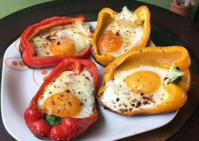 Morrones asados con huevo Receta de Sonia Gomez - Cookpad