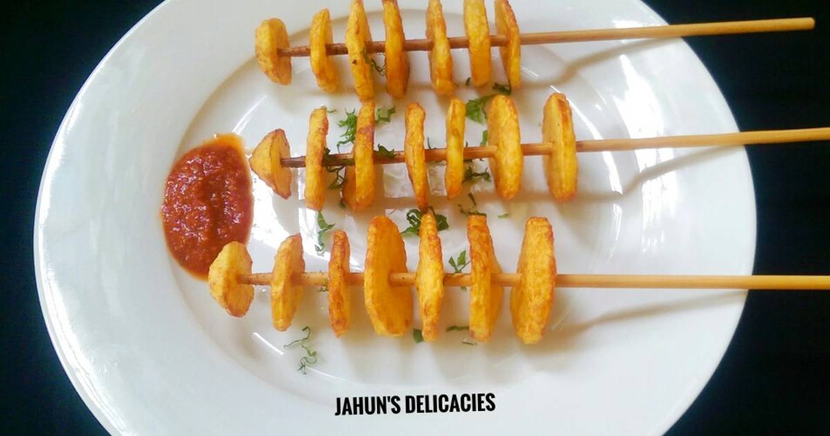 Potato on a stick Recipe by Jahun's Delicacies - Cookpad