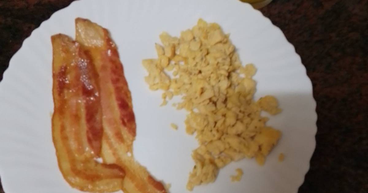 Huevos revueltos con bacon - 26 recetas caseras- Cookpad