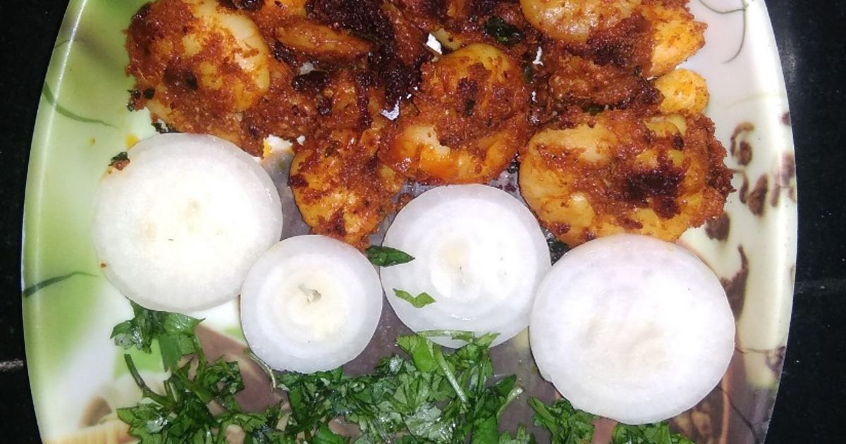 प्रॉन्स फ्राय (Prawns Fry Recipe In Marathi) रेसिपी Manjiri Bankar ...