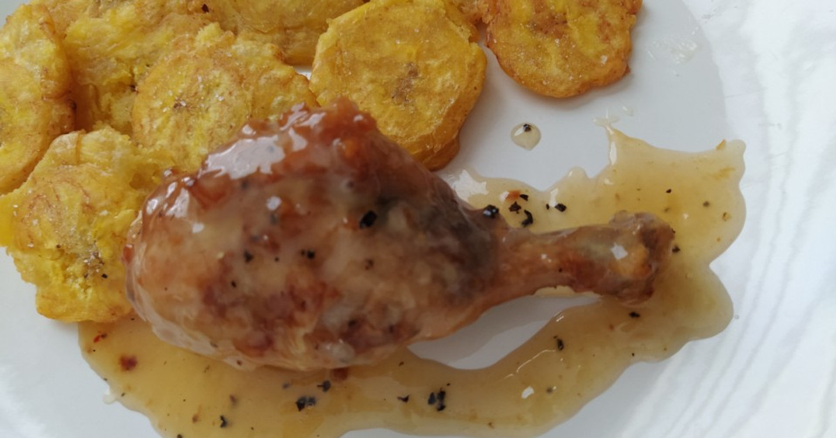 Pollo En Salsa Dulce Y Tostones Receta de Virginia E Vega- Cookpad