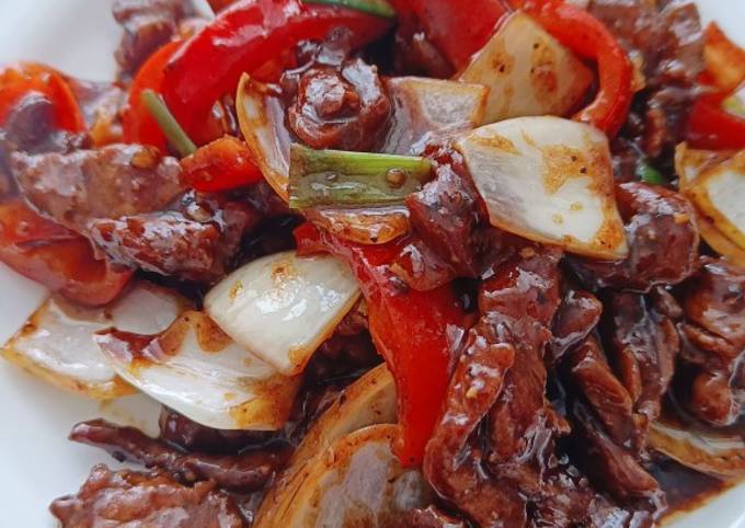 Resep Beef Black Pepper (Sapi Lada Hitam) oleh Nina - Cookpad