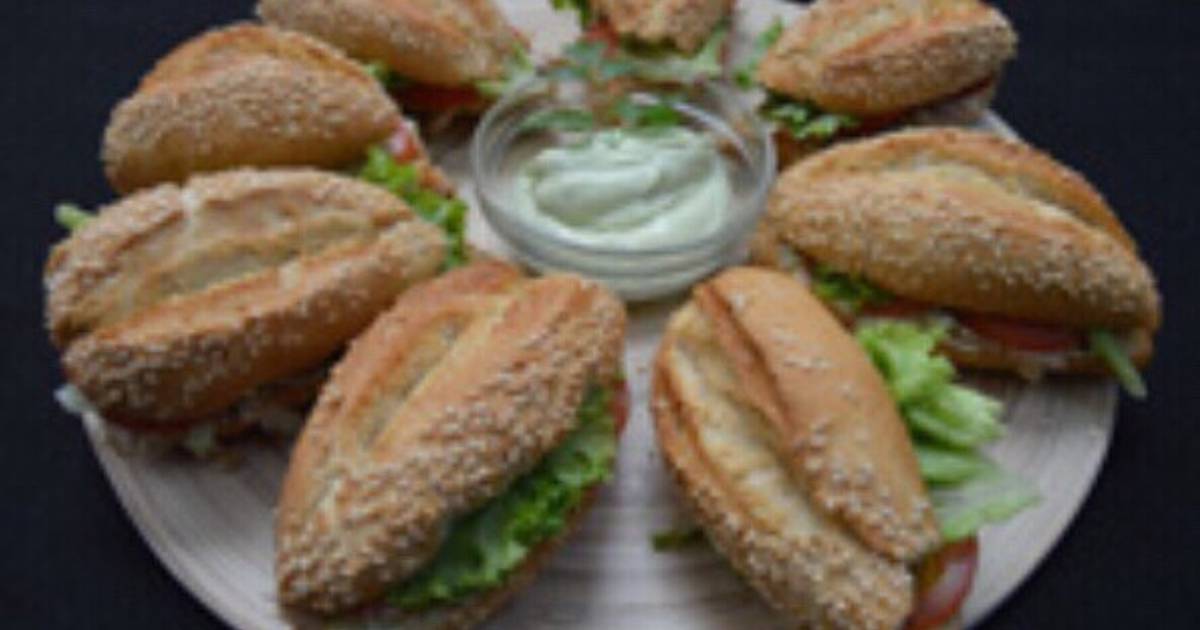 Bocadillos de pollo con alioli verde Receta de Jose Chavez- Cookpad