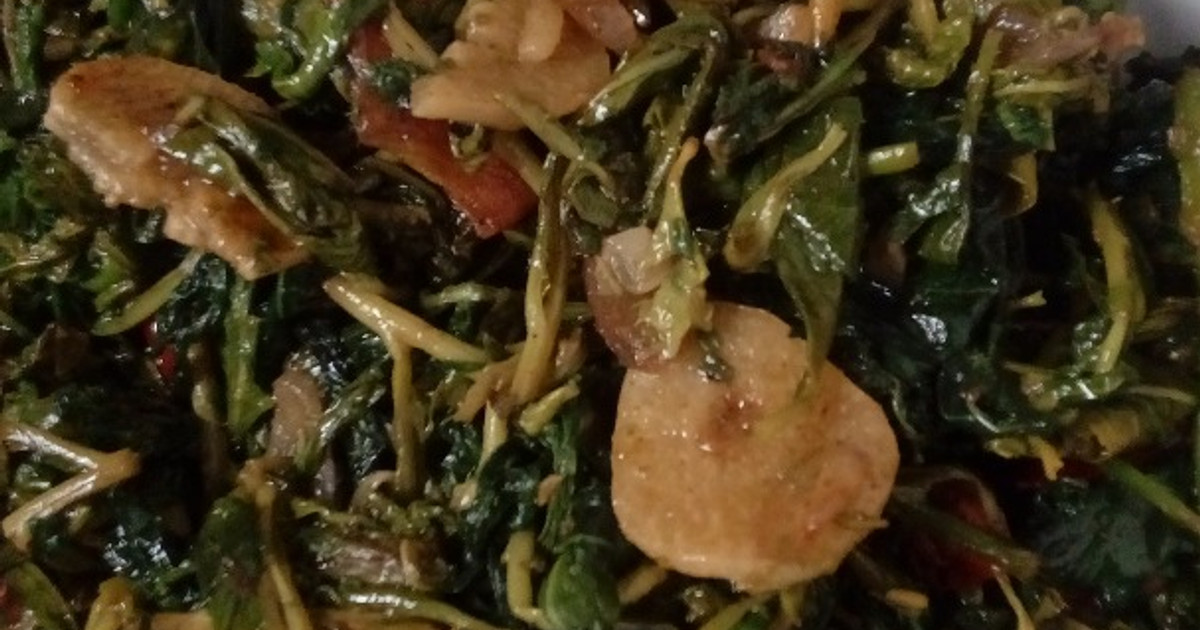 Resep Tumis Daun Singkong,Daun Luntas,Dan Kenikir oleh Louise indra ...