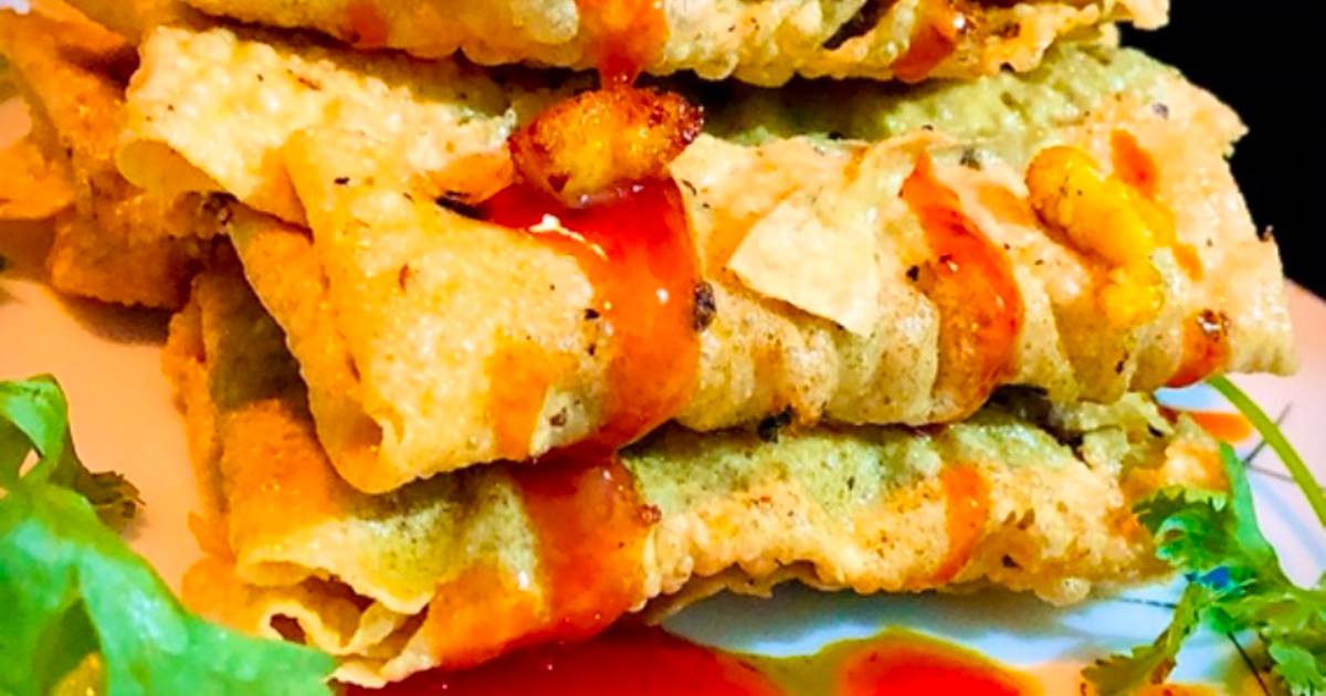 Sanchita Kundu দ্বারা পনির পাঁপড় রোল (paneer papad recipe in bengali ...