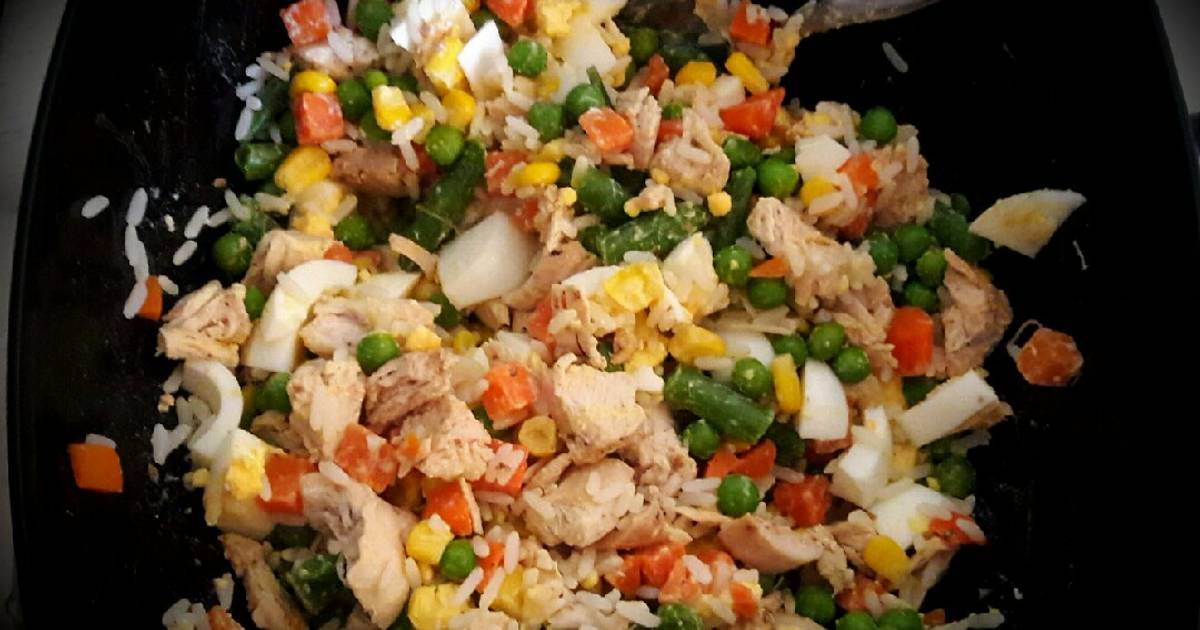 Arroz primavera con pollo - 5 recetas caseras- Cookpad