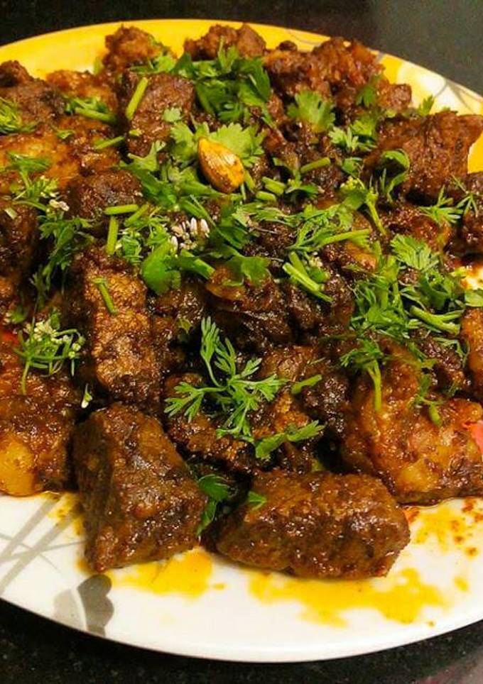 Mutton Masala (Dry) (Boneless) Recipe by Saba Firoz Shaikh - Cookpad