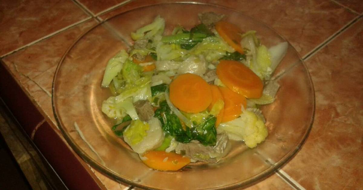 Resep Capcay daging, sehat tanpa penyedap. Cukup untuk satu keluarga (4 ...