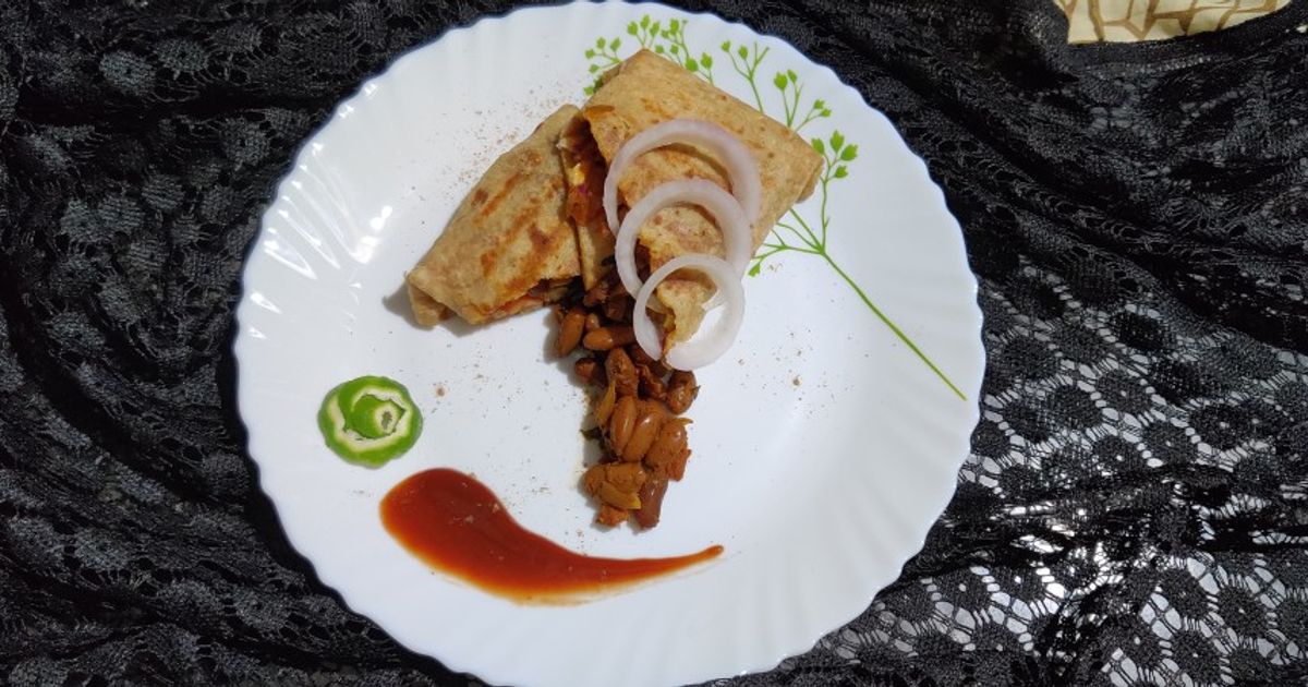 Chatpata Rajma Wrap/Red Kidney Beans Burritos Recipe by NIKITA BANSAL ...