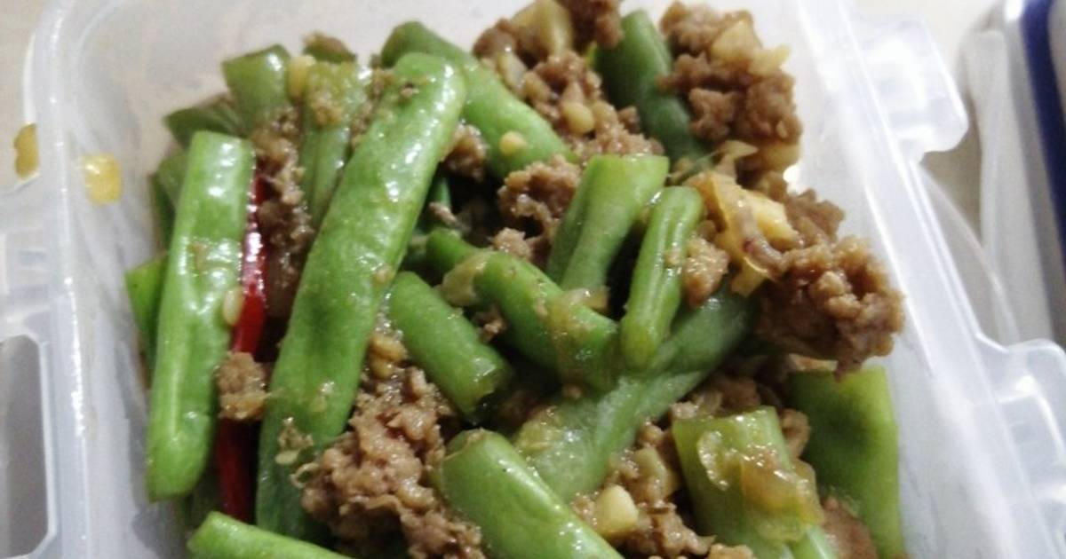 Resep Tumis buncis daging giling oleh Ira, bundanya anak-anak - Cookpad