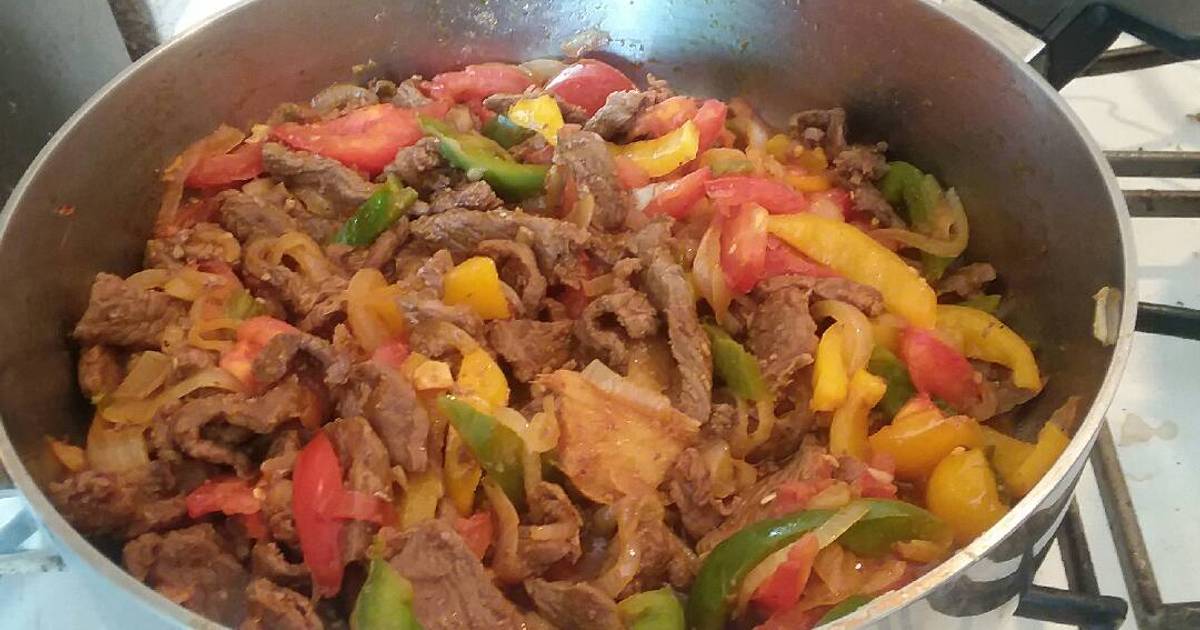 Bistec con pimientos - 89 recetas caseras- Cookpad