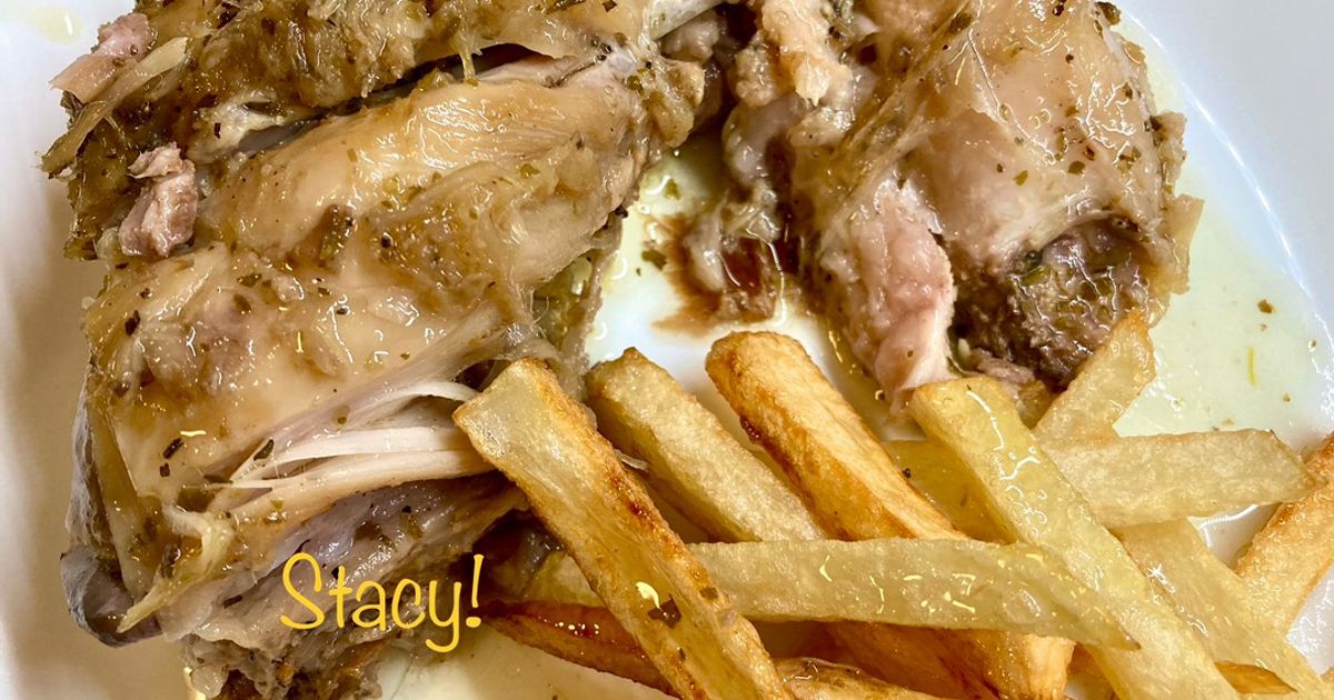 Greek Style Braised Rabbit With Olive Oil And Oregano Recipe by Stacy ...