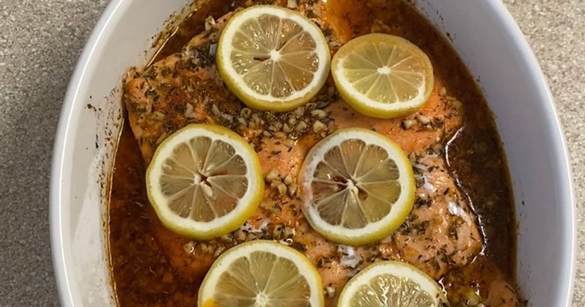 Lemon Garlic Salmon Recipe By Rima Burton