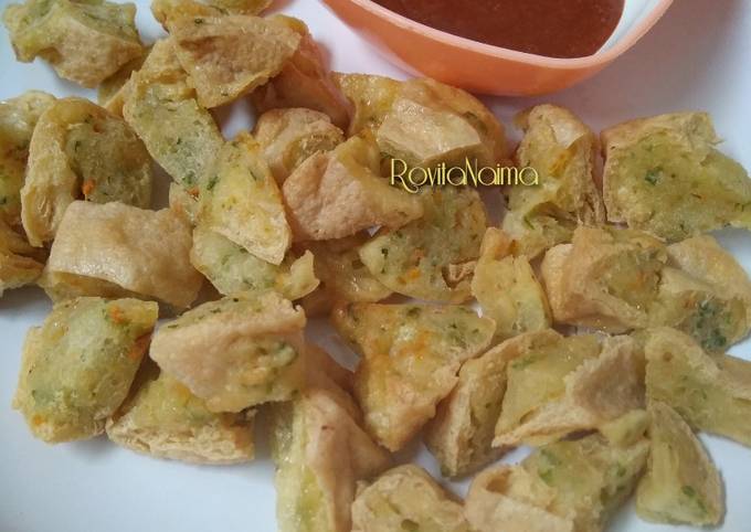 Resep Tahu isi pentol goreng tanpa daging oleh Rovita Naima - Cookpad