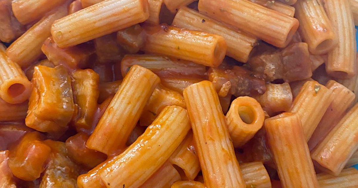 Macarrones Con Panceta Y Salsa Habanero Receta de tania- Cookpad