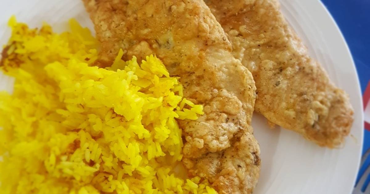 Postas de pescado con arroz Receta de Florencia Pacheco- Cookpad