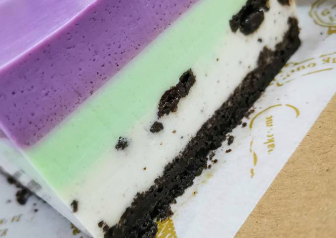 Resep Puding Lapis Taro Matcha Oreo oleh Rhee - Cookpad